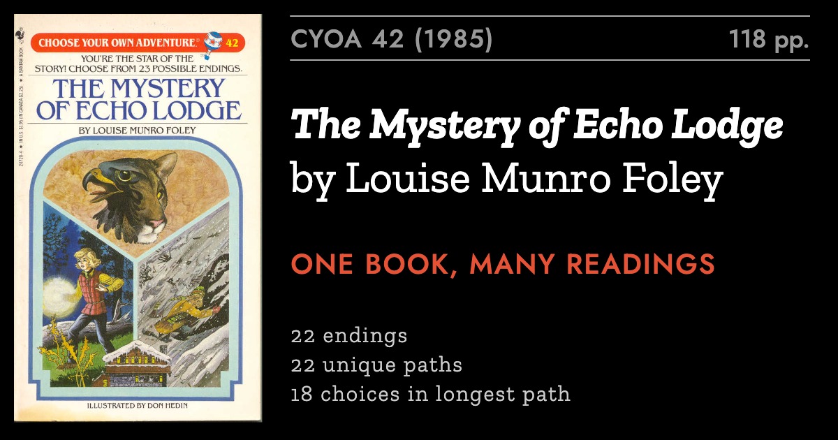 The Mystery of Echo Lodge | CYOA